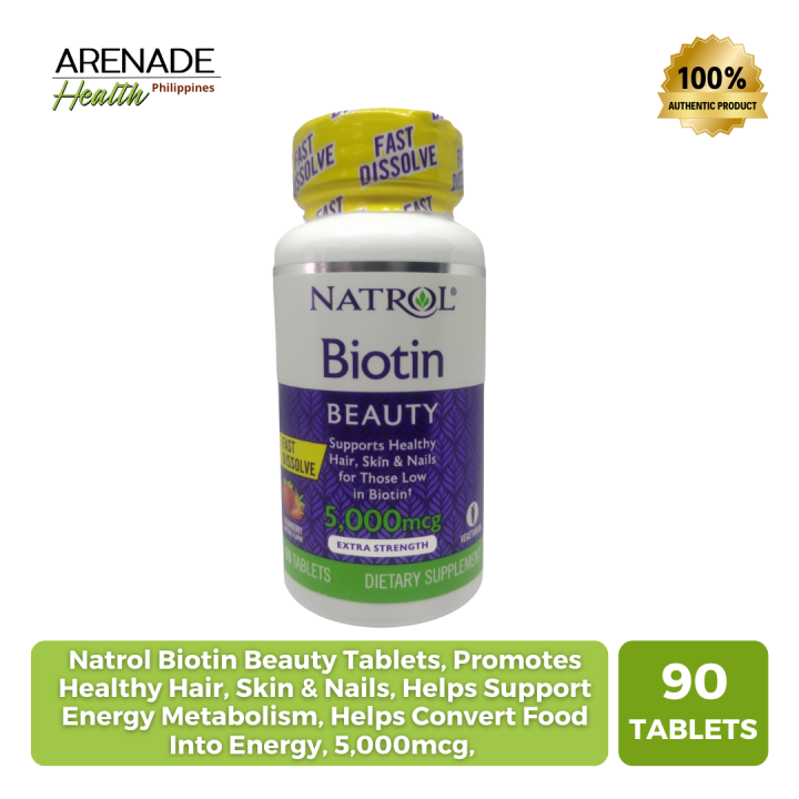 Natrol Biotin Beauty Tablets 5,000mcg (90 Tablets) | Lazada PH