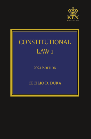 Constitutional Law 1 (2021 Edition) by Cecilio D. Duka (Cloth Bound ...