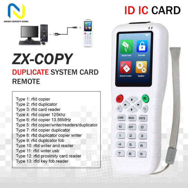 Rewritable ZX-COPY RFID NFC Card Reader With Full Decode Function IC ID ...