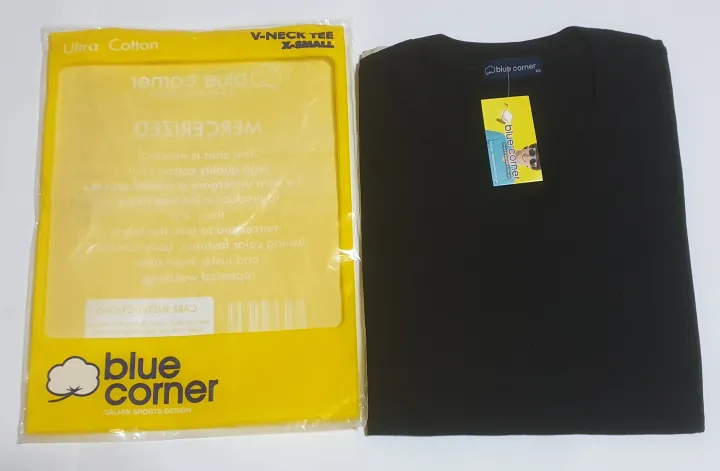 ORIGINAL Blue Corner Unisex V-neck Shirt ( BLACK ) | Lazada PH