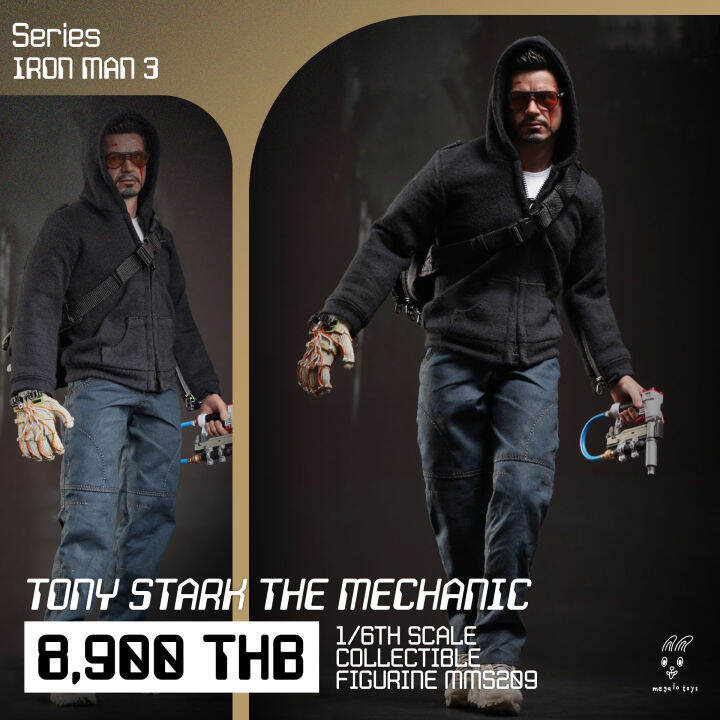 TONY STARK THE MECHANIC 1/6TH SCALE COLLECTIBLE FIGURINE MMS209 ...