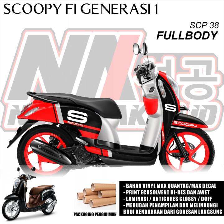 SCP 38 DECAL STICKER SCOOPY FI 2013 2014 2015 2016 SIMPEL FULLBODY ...