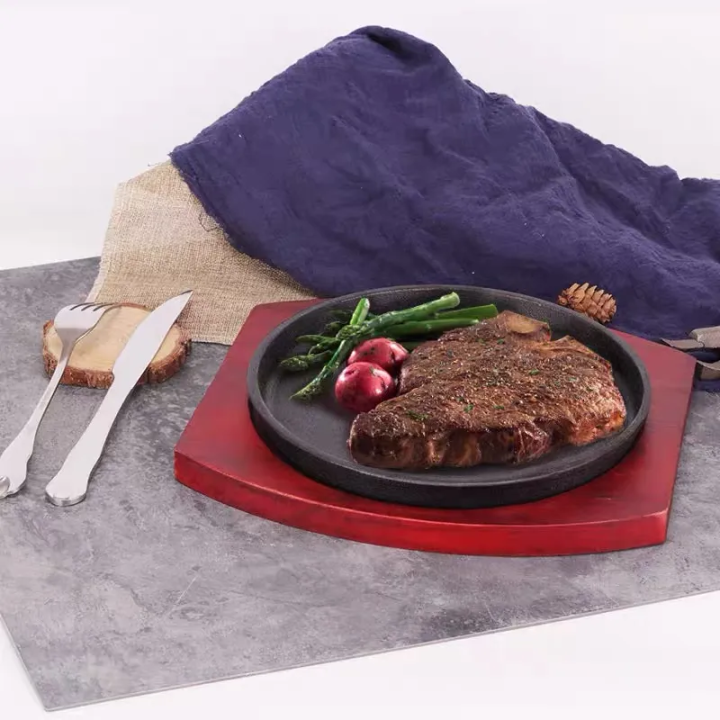 ROUND SIZZLINGPLATE - SIZZLING PLATE CAST IRON PLATE ROUND STEAK PLATE ...