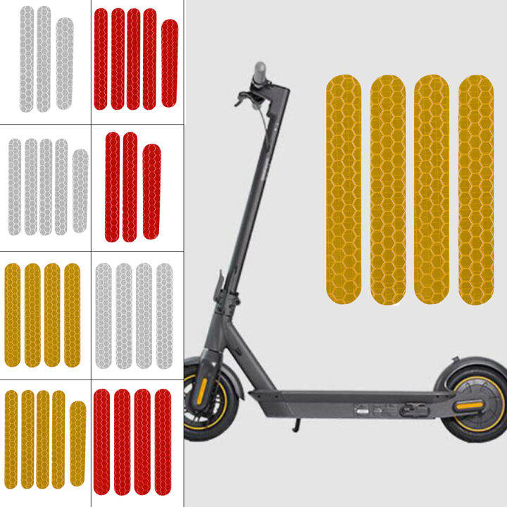 [Soccerhouse] Fluorescent PVC Reflective Sticker Set For Ninebot max g30 / ES1/ ES2 Scooter ...