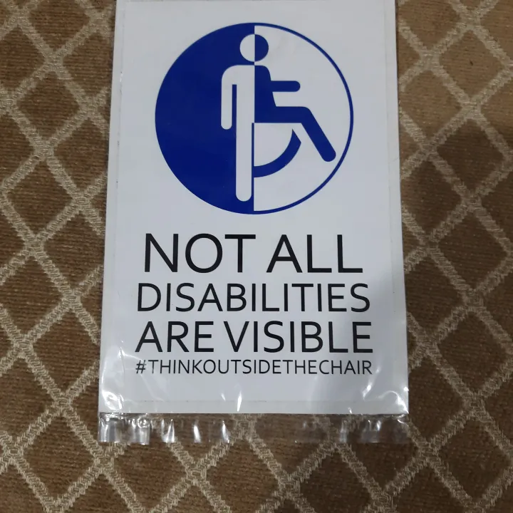 1pc PWD Sticker Not All Disabilities are Visible | Lazada PH
