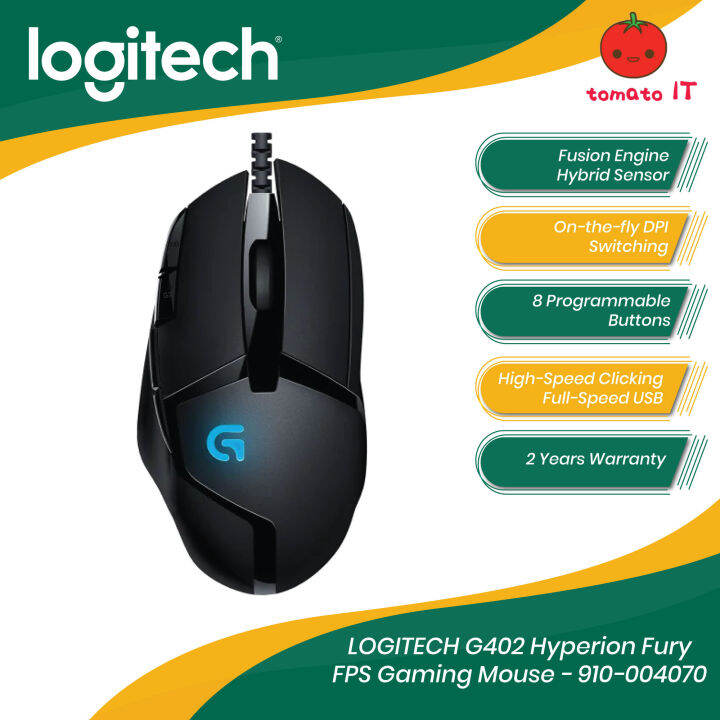 LOGITECH G402 Hyperion Fury RGB Wired Gaming Mouse - 910-004070 | Lazada