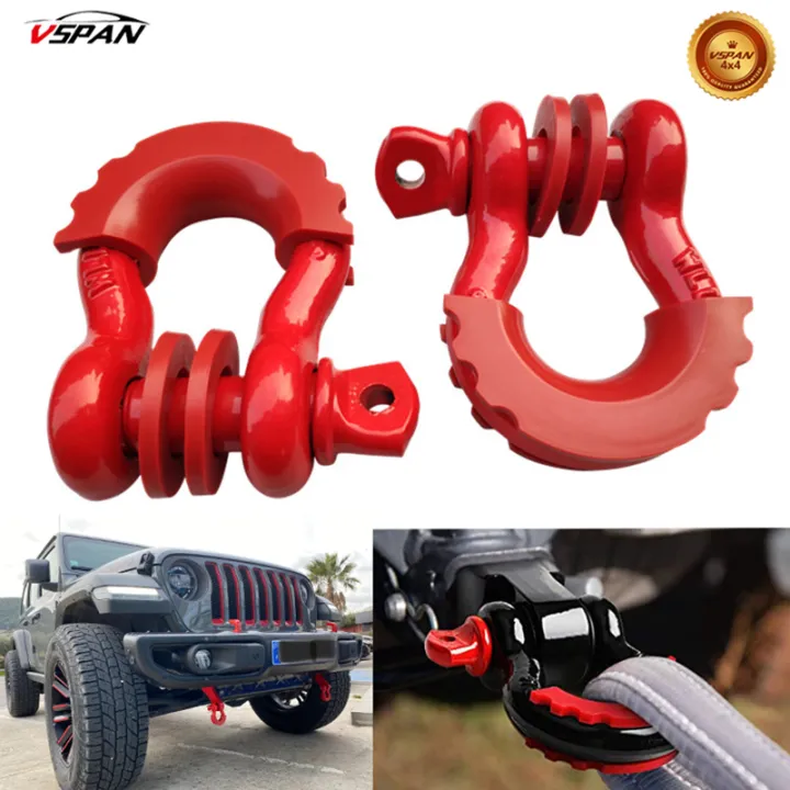 4x4 Accessories 3.25T Towing Shackle Hook with Isolator Cover for ...