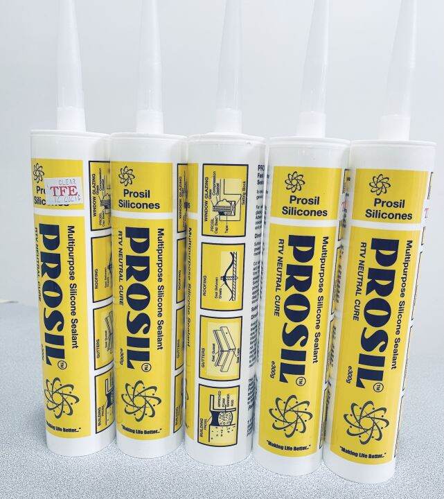 PROSIL SILICON SEALANT 5 CARTRIDGE COMBO, ALL PURPOSE SILICON SEALANT ...