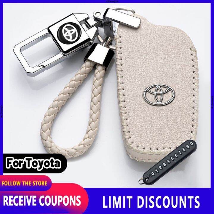 High quality Toyota Key Cover Car Key Chain Leather waterproof car ...