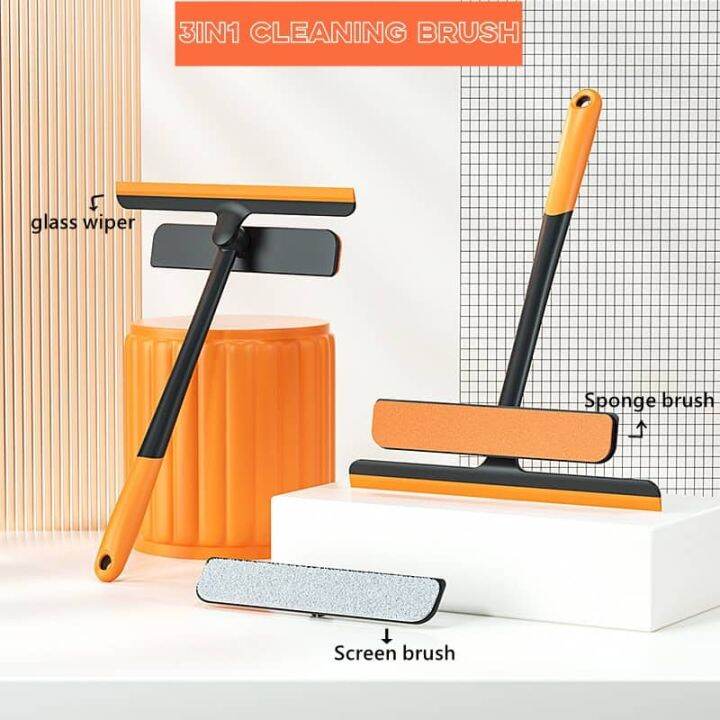 Multi-Function Glass Wiper Scraping 3in1 Screen Window Cleaning Wiper ...