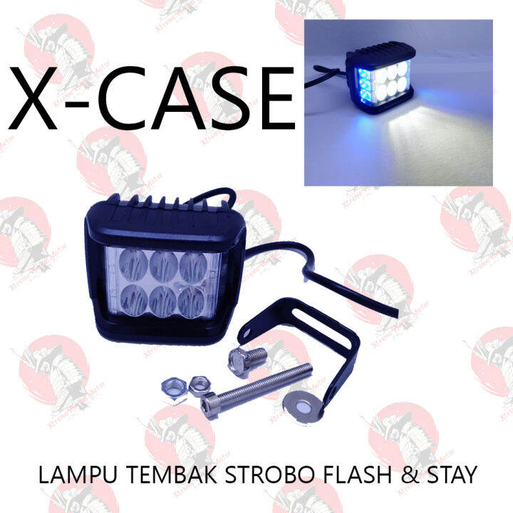 Lampu tembak led cwl mini strobo 6 mata 3x3 strob biru & merah lampu sorot | Lazada Indonesia