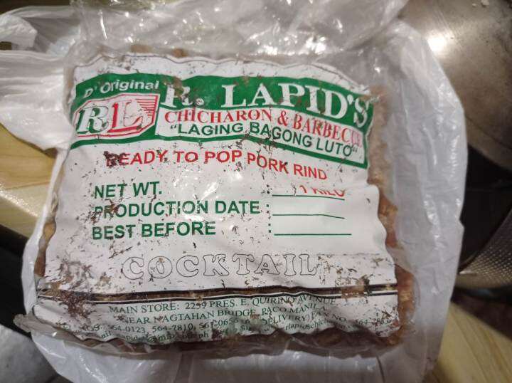 R.Lapid's Chicharon Ready To Pop Cocktail (1 Kilo) W/ FREE Chili ...