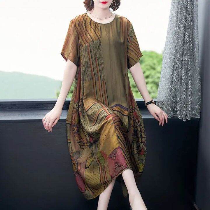 Mga kababaihan ng gitnang edad na damit ng tag-init ng ina bagong ...