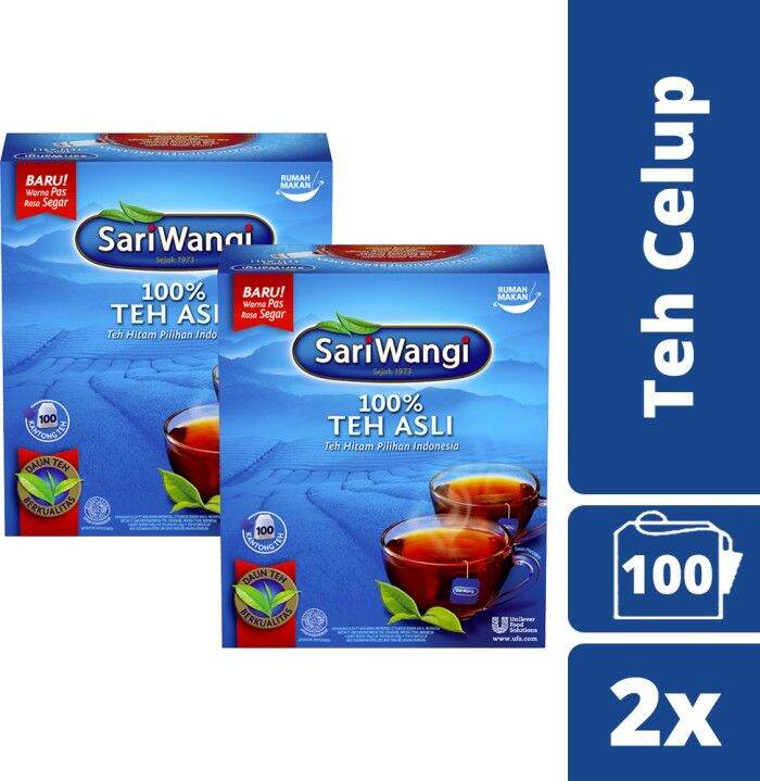 Sariwangi Asli Tea Bag 100 Twinpack | Lazada Indonesia