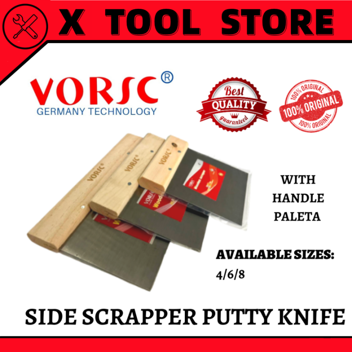 VORSC SIDE SCRAPPER PUTTY KNIFE WITH HANDLE PALETA HIGH QUALITY | Lazada PH