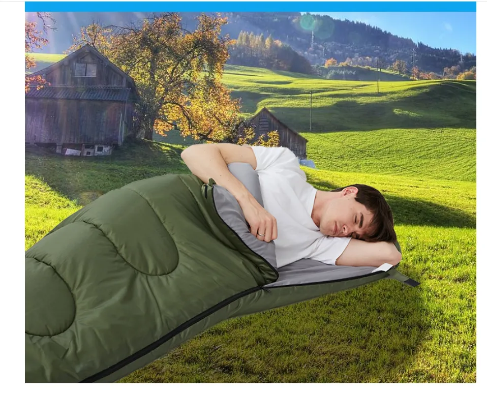 ถุงนอน แบบพกพา ถุงนอนปิกนิก Sleeping bag ขนาดกระทัดรัด น้ำหนักเบา พกพา ...