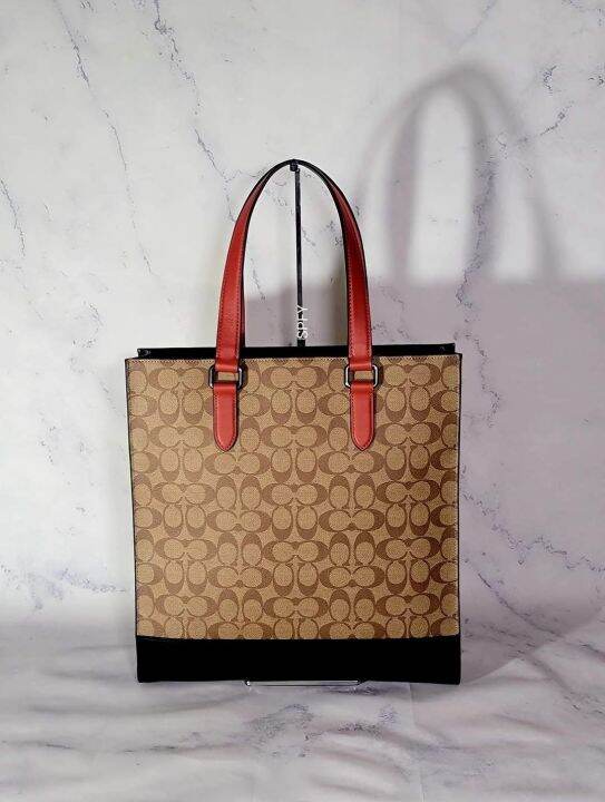 Original Coach C8177 Graham Structured Tote In Colorblock Signature ...