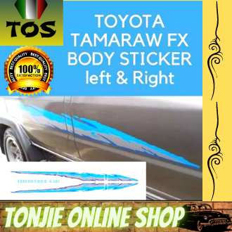 TOYOTA TAMARAW FX / BODY STICKER / LEFT AND RIGHT / DECALS / 002 ...