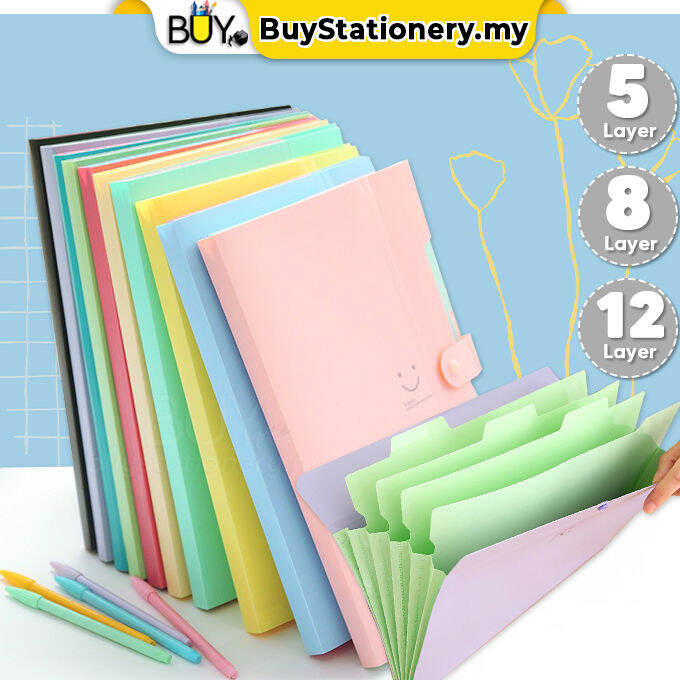 Expanding 5/8/12 Layer A4 File Folder Document Aesthetic Paper ...