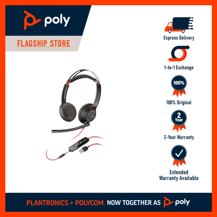 Poly/Plantronics BLACKWIRE 5220, STEREO, USB-C Headset | Lazada