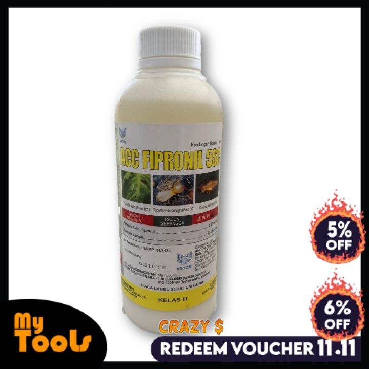 1 Liter Acc Fipronil 5SC Insecticide 5% Class 2 Racun Serangga (Pest ...