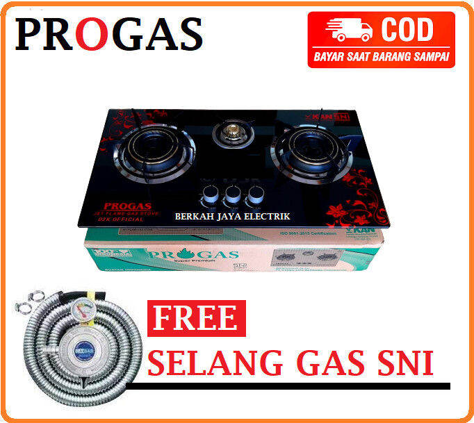 Kompor Gas PROGAS PG-333 Kompor Tanam 3 Tungku API-API + Selang Gas SNI | Lazada Indonesia
