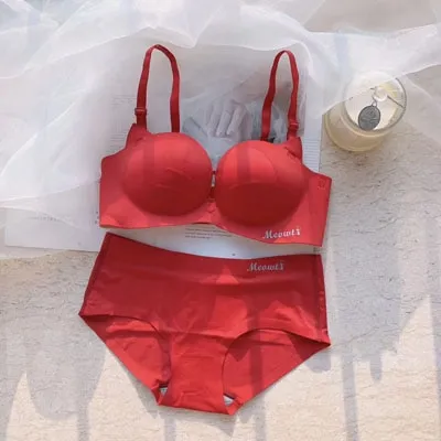 7 color simple young girl push up intimates seamless thin cup one-piece ...