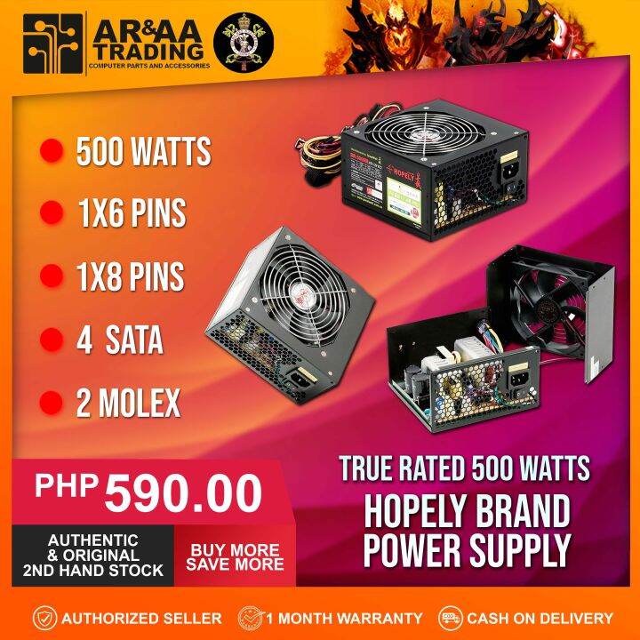 True Rated Power Supply 500 Watts Hopely Brand | Lazada PH