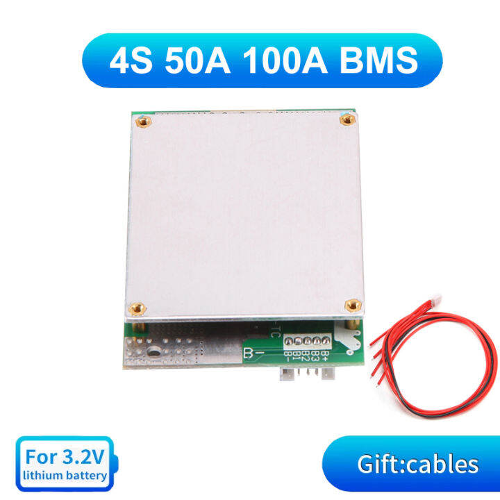 4S BMS 100A 50A LiFePO4บอร์ดระบบจัดการแบตเตอรีแผ่นปริ้นท์แผ่นป้องกันแบตเตอรี่พร้อมสมดุลอินเวอร์ ...