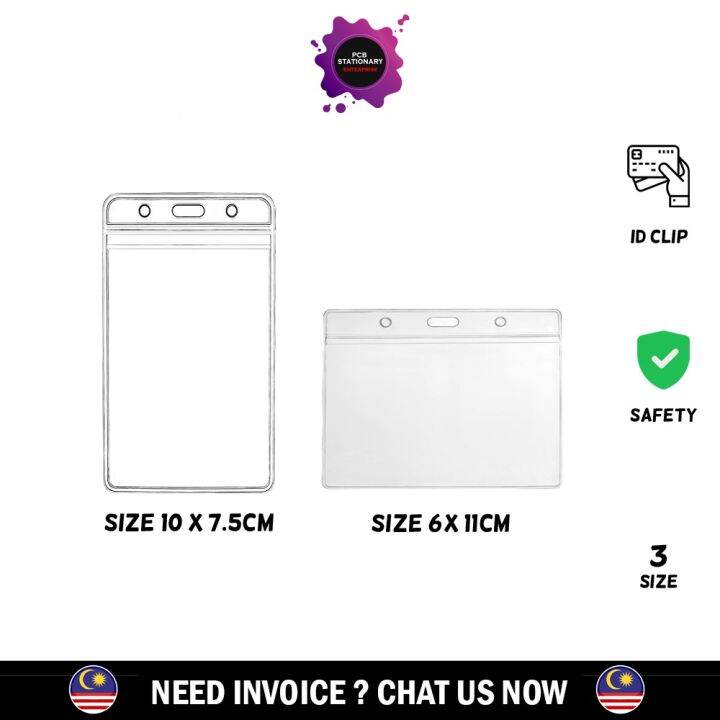 PVC Name Badge Hoder ID Holder Name Holder ID Badge ID Card Holder | Lazada