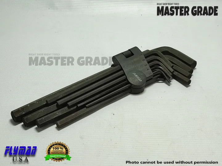 MG ORIGINAL FLYMAN HEAVY DUTY 9Pcs. Allen Wrench Set (HEX KEYS) 3mm X ...