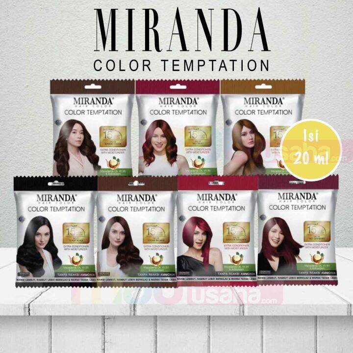 Miranda Hair Color Temptation Cat Pewarna Instan Semir Rambut 20ml ...