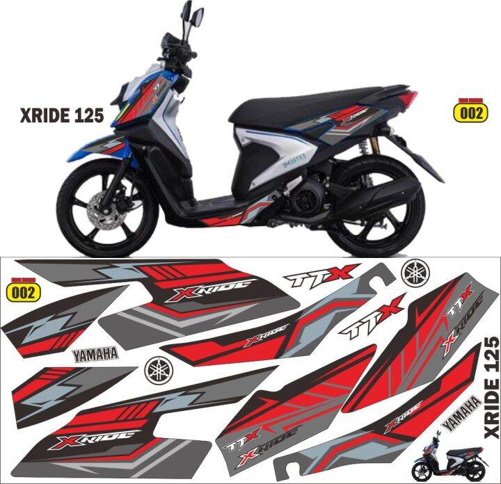 Sticker Striping X RIDE 125 Semi Decal Variasi b stiker motor lis ...