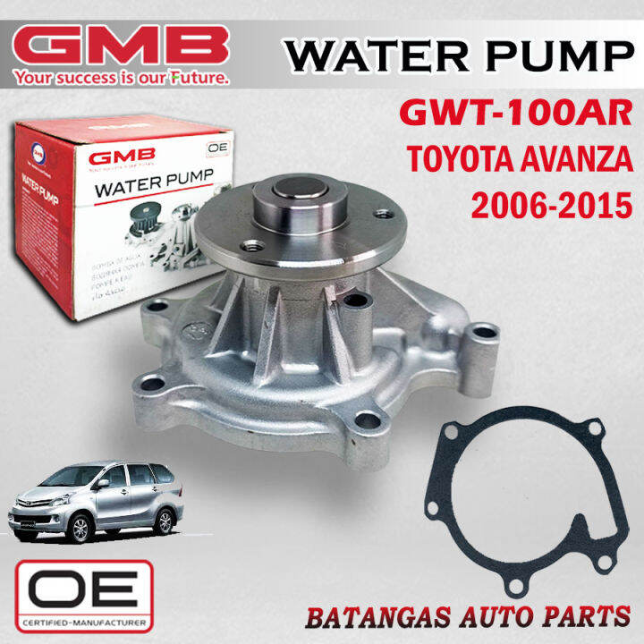 GMB WATER PUMP TOYOTA AVANZA 2006-2015 GWT-100AR | Lazada PH