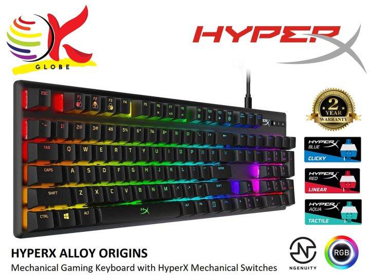 HYPER-X HYPERX ALLOY ORIGINS HYPERX RED SWITCH / AQUA SWITCH / BLUE ...
