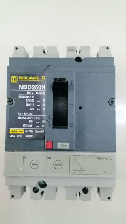 ขาย เมน เบรกเกอร์ Main Breaker สแควร์ดี square D รุ่น NBD250N 100 Amp ...