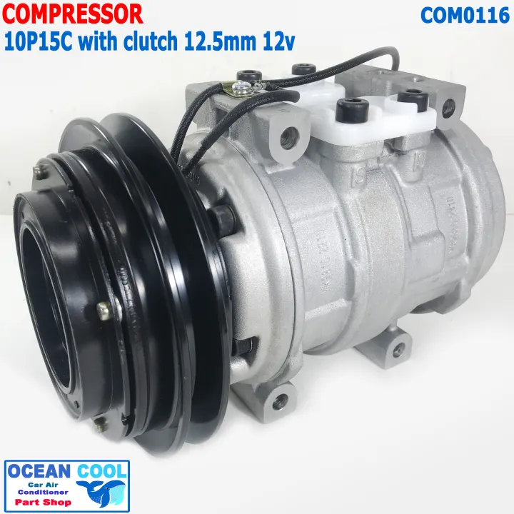 คอมเพรสเซอร์ 10P15C มีมู่เล่คลัช COM0116 Compressor 10P 15C with clutch ...