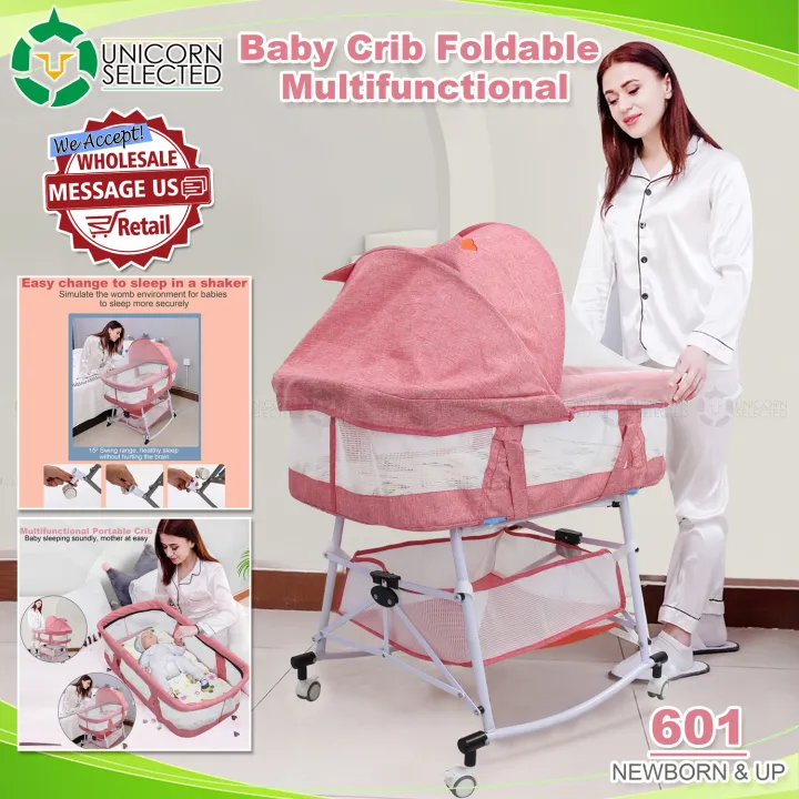 Unicorn Selected 601 Multifunctional Rocker Crib Portable Baby Bed ...