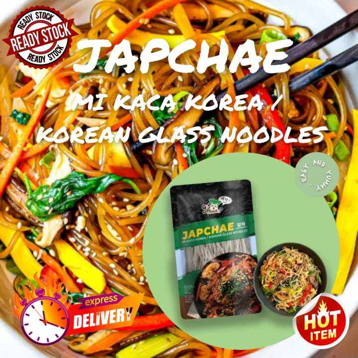 [EASY&YUMMY] SET JAPCHAE GOTKIMCHI HALAL ( GLASS NOODLES + JAPCHAE SAUCE ) MI KACA MR KOREA ...