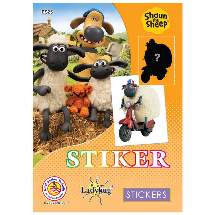 Shaun The Sheep Stickers 4 Pages B6 Size ES 25 | Lazada