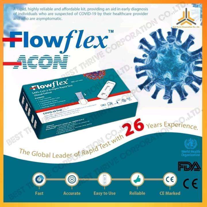 Flowflex ของแท้ ราคาถูก กล่องเขียว 2in1 (จมูก+น้ำลาย) SET 1 TEST ...