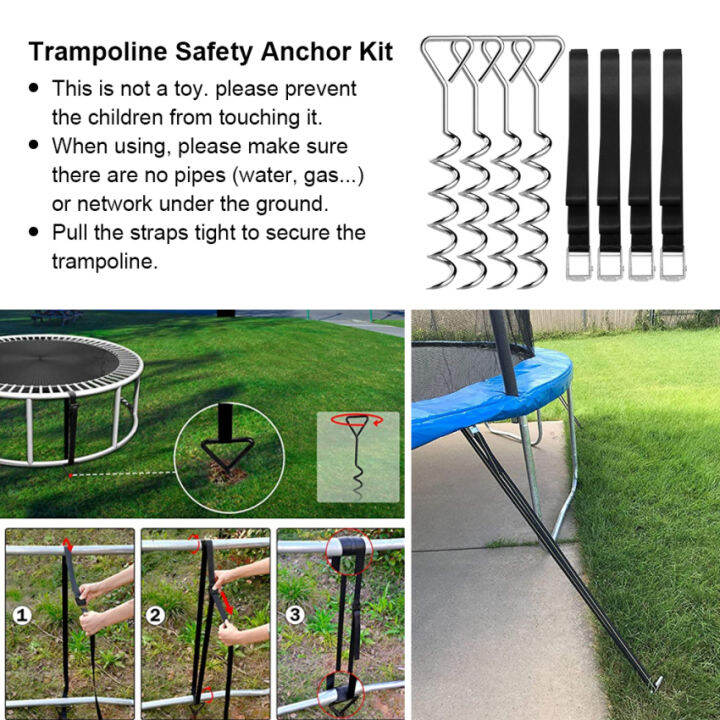 Trampoline Anchor Kit Swing Set Anchors Trampoline Accessories Parts ...