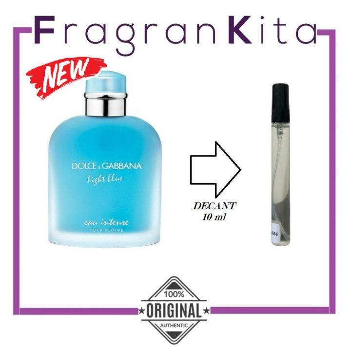 DG Light Blue Eau Intense Men 10 ml EDP (DECANT) | Lazada