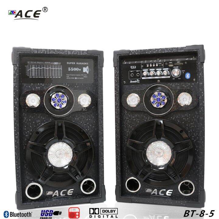 Ace BT 8-5 8" Professional Highpower Sub-woofer Power Speaker Amplifier ...