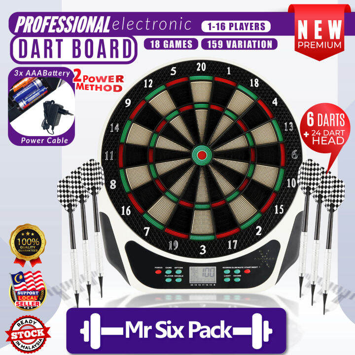 New Premium Professional Electronic Dart Board Set Soft Tip Dartboard ...