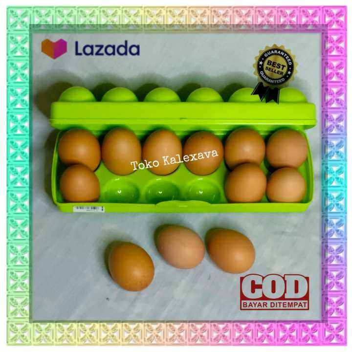 Tempat telor plastik utk 12 butir / TEMPAT TELUR DI KULKAS / WADAH ...