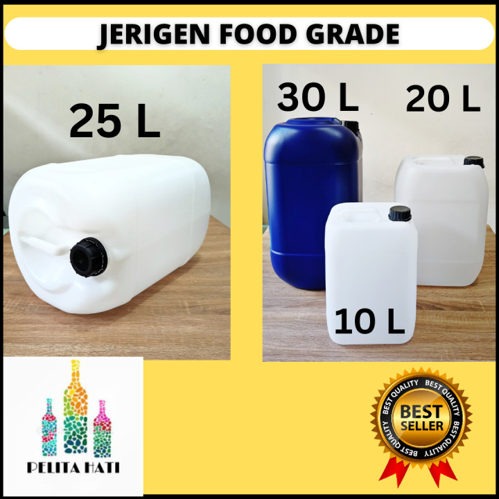 Jerigen Plastik Food Grade Ukuran 10 Liter / 18 Liter / 20 Liter / 25 Liter / 30 Liter Baru ...
