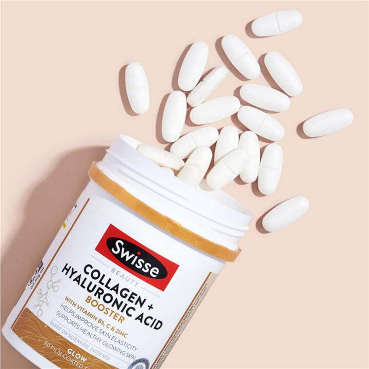 Swisse Beauty Collagen + Hyaluronic Acid Booster 80 Tablets | Lazada.co.th