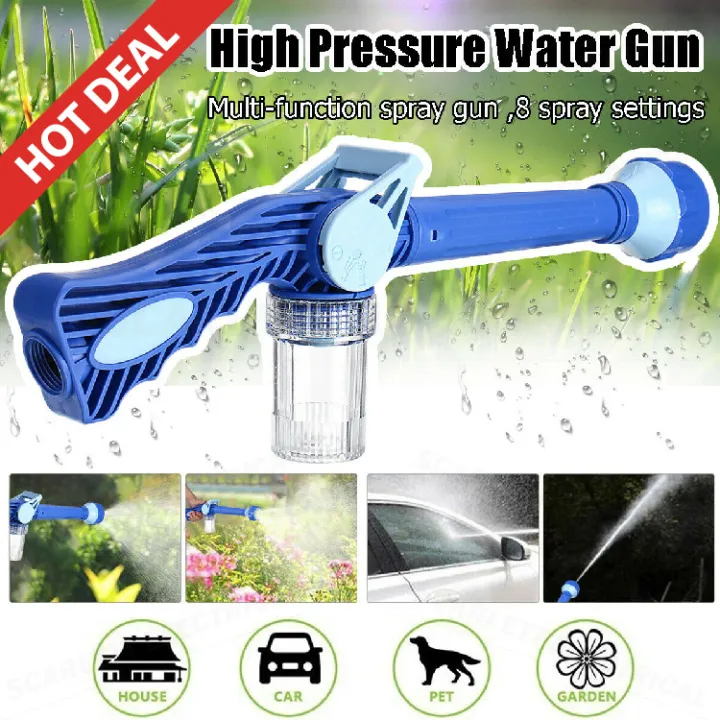 8in1 Multifunctional Water Jet Cannon Spray Gun Pump Dispenser Foam Car ...