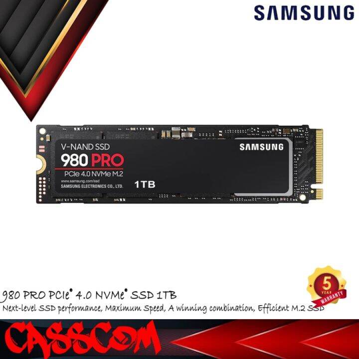 SSD Samsung 980 PRO 1TB NVME M.2 PCIE 4.0 GEN 4x4 1 TB - Garansi 5thn ...